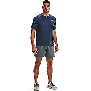 Under Armour Men's Tech 2.0 V-Neck Short-Sleeve T-Shirt , Academy Blue (408)/Steel , Large