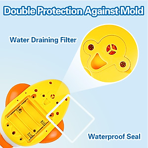 iPlay, iLearn Duck Bath Toy for Toddlers 1-3, Baby Electric Bathtub Water Spray Toy, Infant Fun Bathtime W/ 4 Shower Head Wind up Swim Duck, Stocking Gifts 12 18 Month 1 2 3 4 Year Old Kids Boys Girls