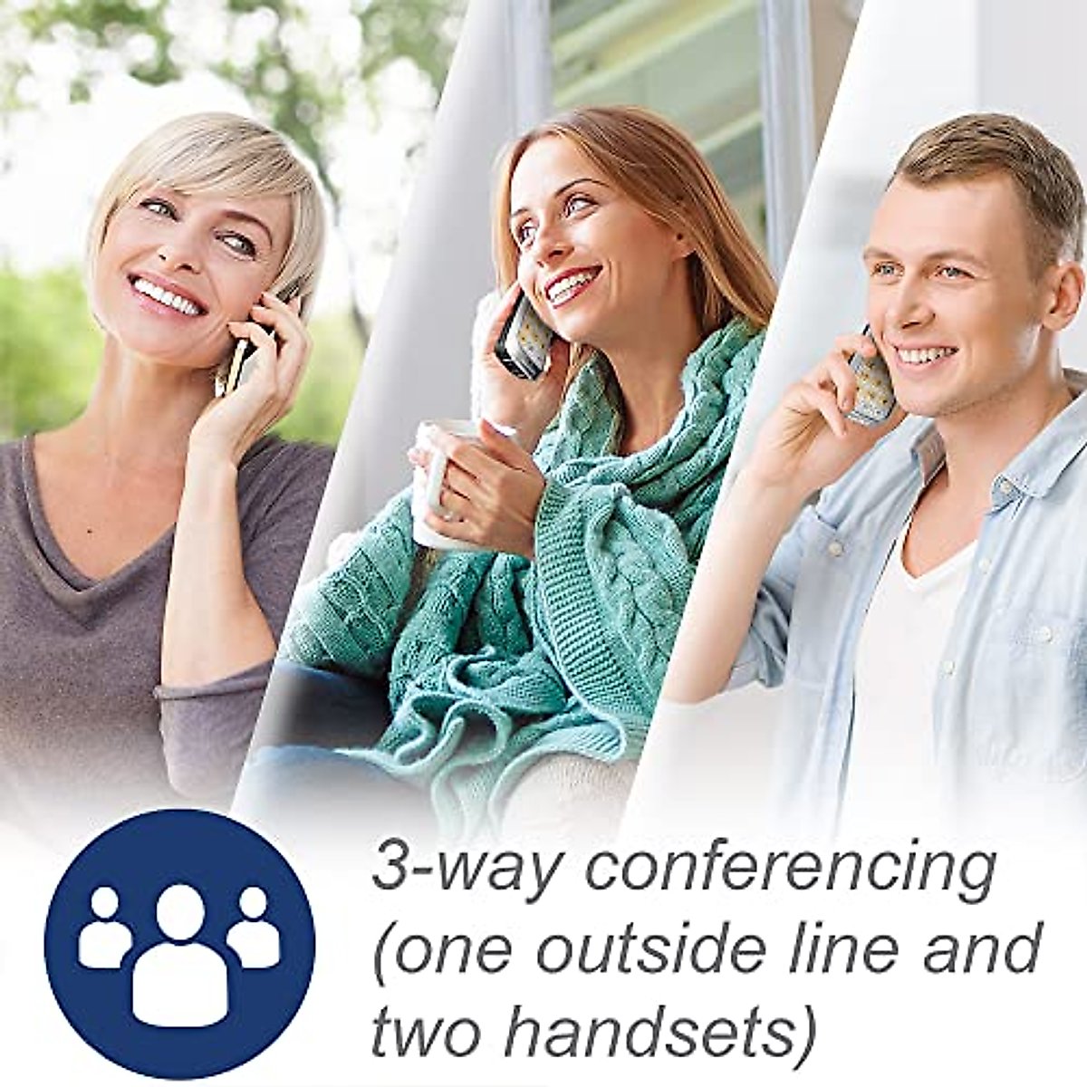 VTECH VG208 DECT 6.0 Corded/Cordless Phone for Home with Answering Machine, Call Blocking, Caller ID, Large Backlit Display, Duplex Speakerphone, Intercom, Line-Power (Silver/Black)