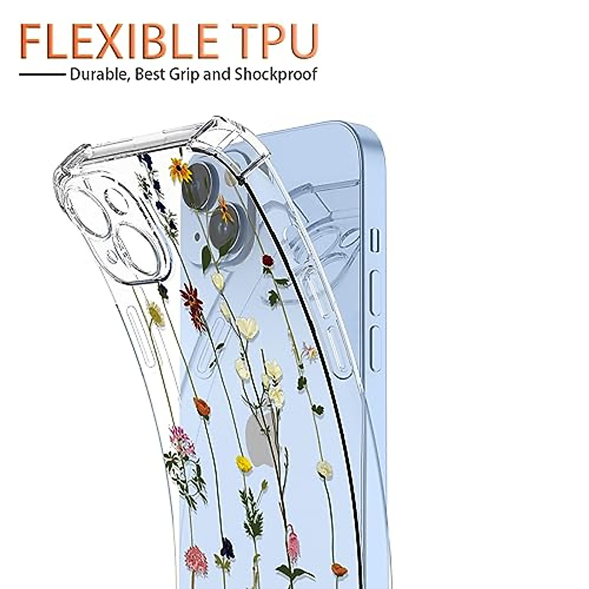 GTBDEKI Phone Case for Motorola ThinkPhone Case, Moto ThinkPhone Case with Screen Protector, Clear Case with Flower Garden Patterns Protective Phone Cover for Motorola ThinkPhone Floral Garden