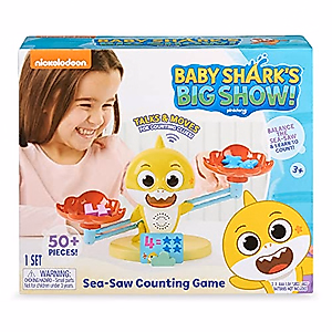 WowWee Baby Shark's Big Show! Sea-Saw-Counting Game – Educational Toy for Toddlers – Kids Math Toys