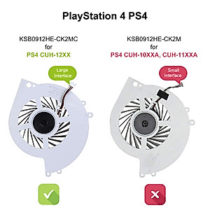 ARLBA New PS4 Cooling Fan Internal Cooler KSB0912HE CK2M Replacement for Sony Playstation 4 Games Console CUH-1200 CUH-1215A CUH-1215B CUH-12XX CUH-1200AB01 CUH-1200AB02 500G W/Thermal Paste tools kit