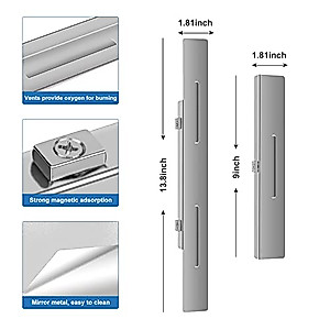 Wind Guard for Blackstone 22 Inch Griddle, Blackstone Griddle Accessories, Magnetic Stainless Steel Wind Screen, Compatible with Rear Grease Cup, Hood and Side Shelf
