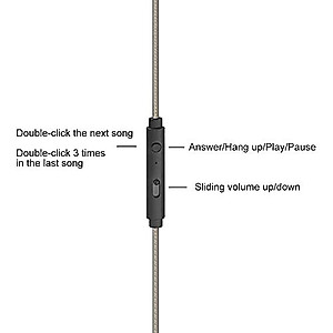 okcsc Headphone Audio Cable with Microphone 2.5mm Headset Conversion Cable Silver-Plated Hand-Woven Upgrade Cable for Sennheiser MOMENTUM1.0 2.0 3.0 1.2 m (2.5mm Gray Mic)