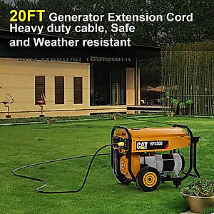 20 Feet NEMA L14-30P/L14-30R Generator Extension Cords, 4 Prong Heavy Duty, 30 Amp,125/250V,Up to 7500W 10AWG Cable and The Cable UL Certification,Black