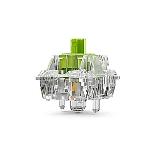 Glorious Raptor Clicky Switches for Mechanical Keyboards for Gaming: 36 PCS, 5-pin, Transparent for MAX RGB, Pre-Lubed, Compatible with MX Keycaps, Premium Click Bar for Thocky Sound