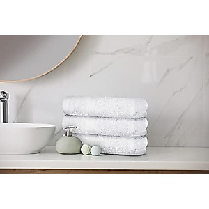 Wealuxe White Hand Towels for Bathroom 12 Pack 16x27 Inch, Cotton Hand Towel Bulk for Gym and Spa, Soft Extra Absorbent Quick Dry Terry Bath Towels