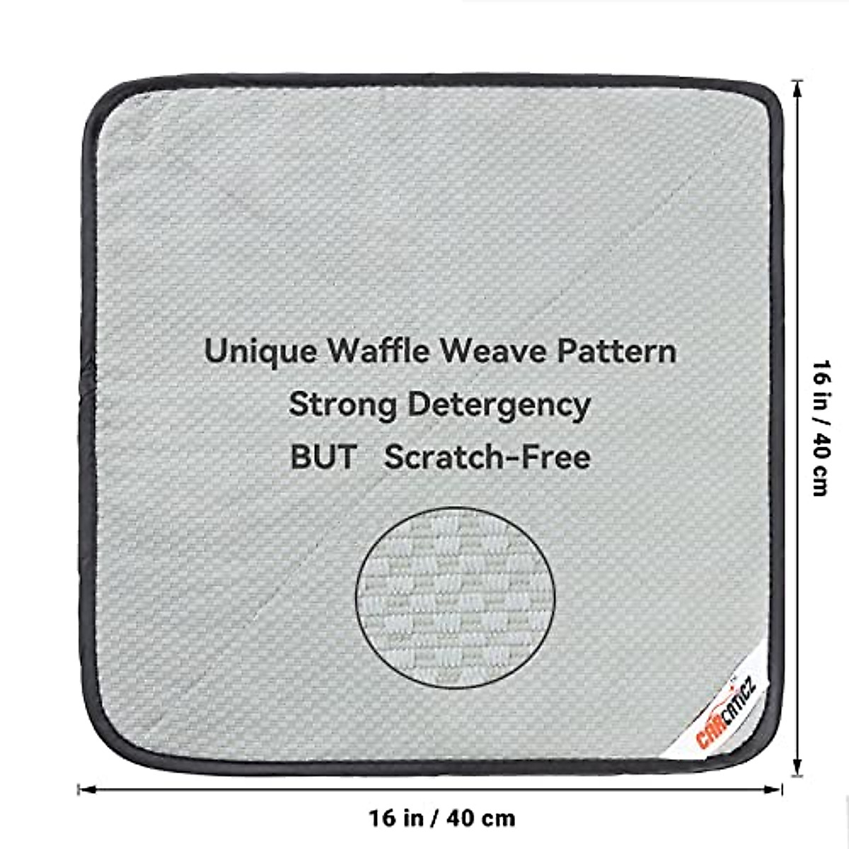 CARCATICZ Microfiber Towels for Cars, Microfiber Cleaning Cloth for Cars, Waxing and Polishing Towels, Lint Free, Scratch-Free, High Absorption, Blue & Gray, 16 in x 16 in, 530gsm, 6pack