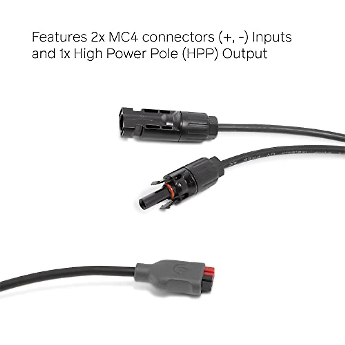 BioLite, Solar MC4 to HPP Adapter Cord, 15” for Solar Compatibility, Works with BaseCharge Power Stations