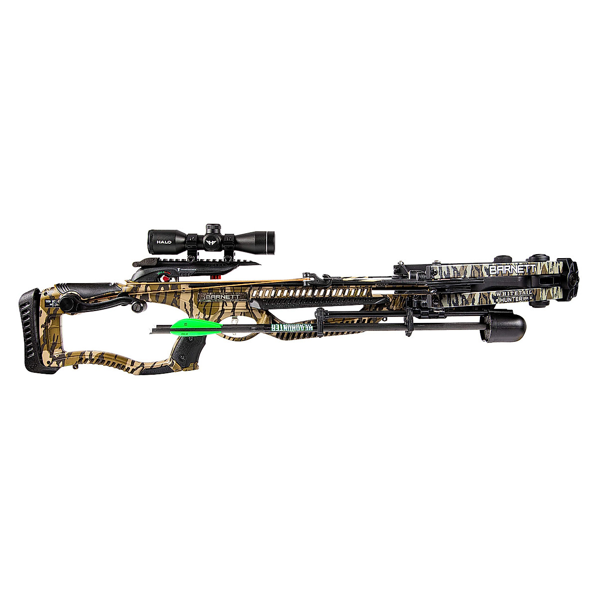 Barnett Whitetail Hunter Crossbow, with 4x32mm Multi-Reticle Scope, 2 Arrows, Lightweight Quiver, STR with Crank Device