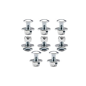 HYYLU (8 Packs) 710-0451 Stainless Steel Carriage Bolts Nuts Washers Fits for MTD Cub Cadet Yardman 784-5580 736-0242 712-04063 GW-37002 Snow Blower - 8 pcs Skid Slide Shoe Mounting Bolts Kit Black