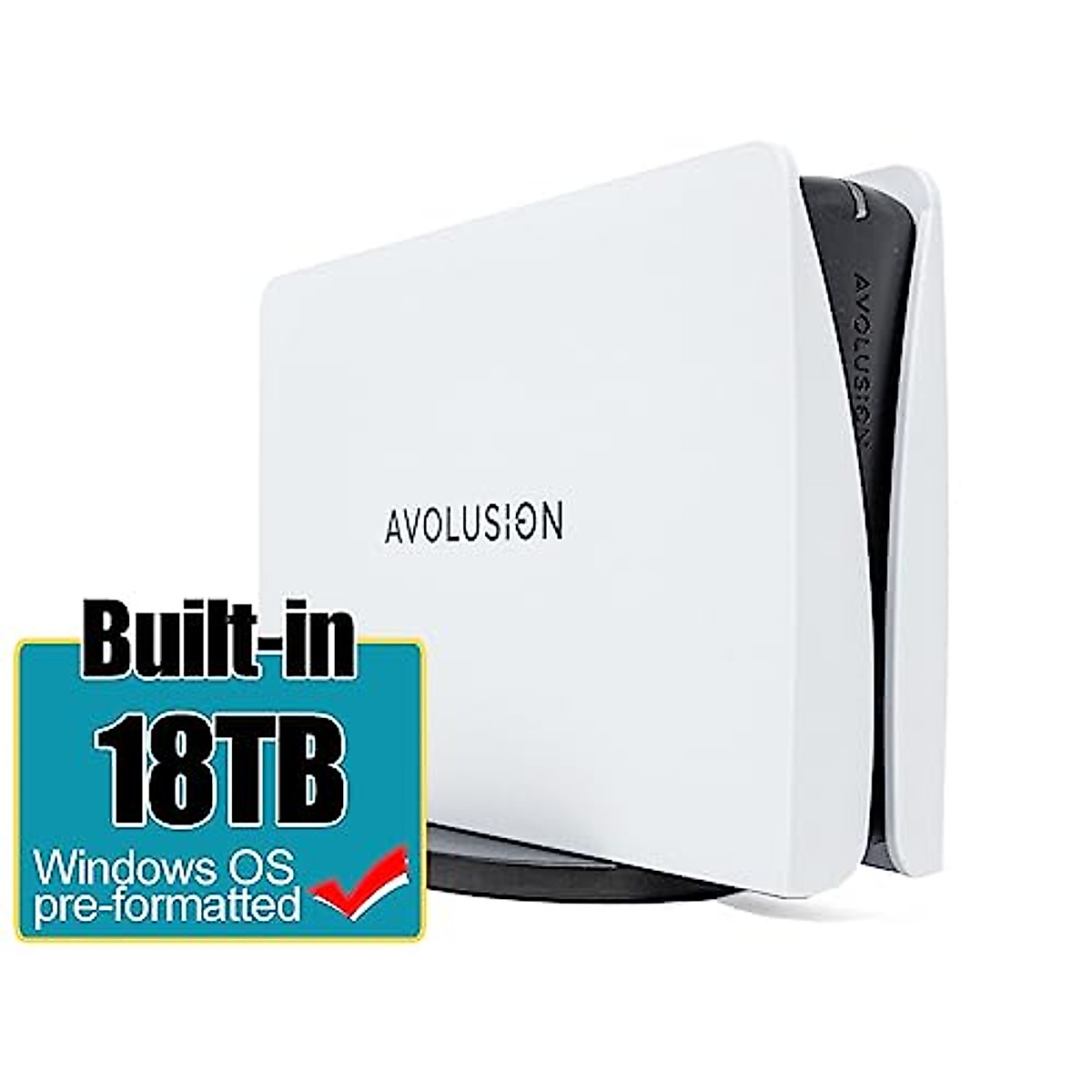 Avolusion PRO-5Y Series 18TB USB 3.0 External Hard Drive for WindowsOS Desktop PC/Laptop (White) - 2 Year Warranty