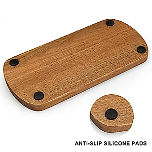 10" Long Acacia Spoon Rest Wooden Cooking Spoon Holder for Stove Top Kitchen Spatula Spoon Rest Best Wood Spoon Rest for Kitchen Counte Coffee Spoon Rest Utensil Rest