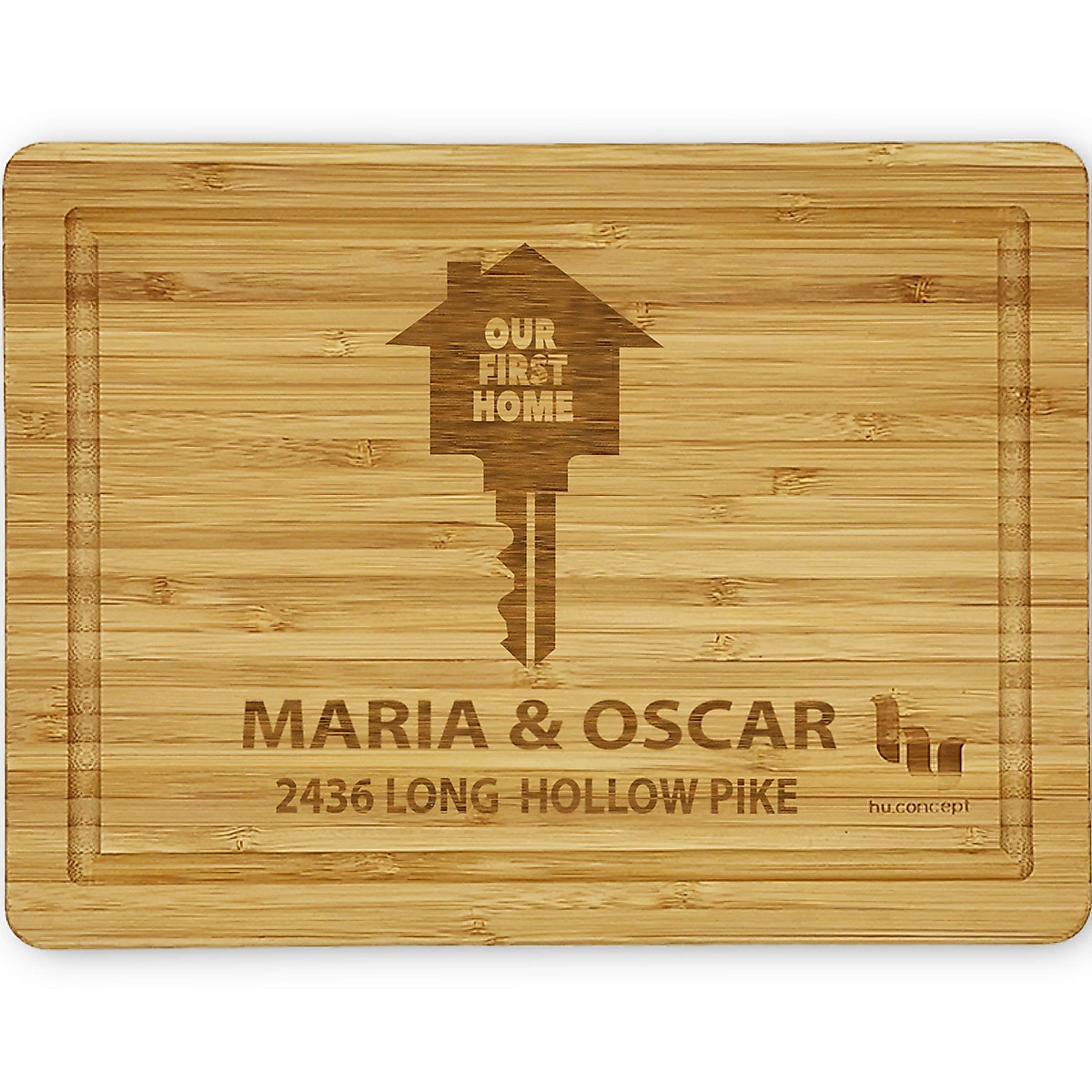 Customized New Home Owner Gifts for Couples, Housewarming Couple Gift Ideas for New House, Engraved Real Estate Gifts for New Home Buyer, Personalized Bamboo Cutting Board Present for First Home Buyer