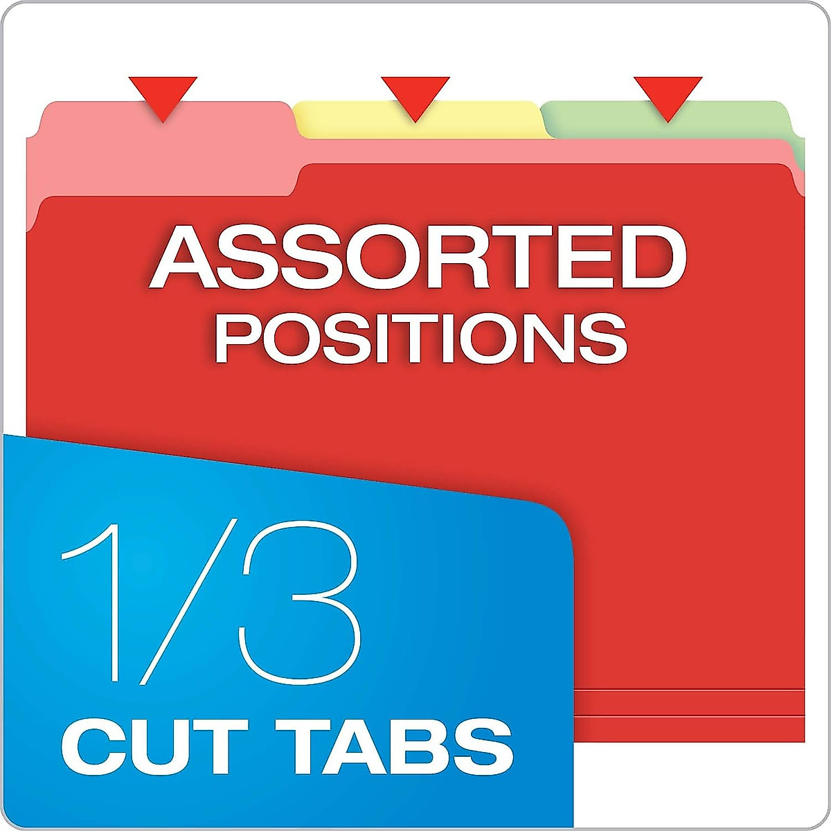 Pendaflex Hanging File Folder Combo Kit, 25 Hanging Folders with Tabs, 50 File Folders, Work from Home Starter Kit, Assorted, Letter Size (99199)