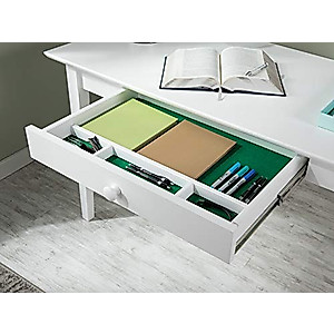 Atlantic Furniture AH12102 Shaker Desk with Drawer, White,H-79282