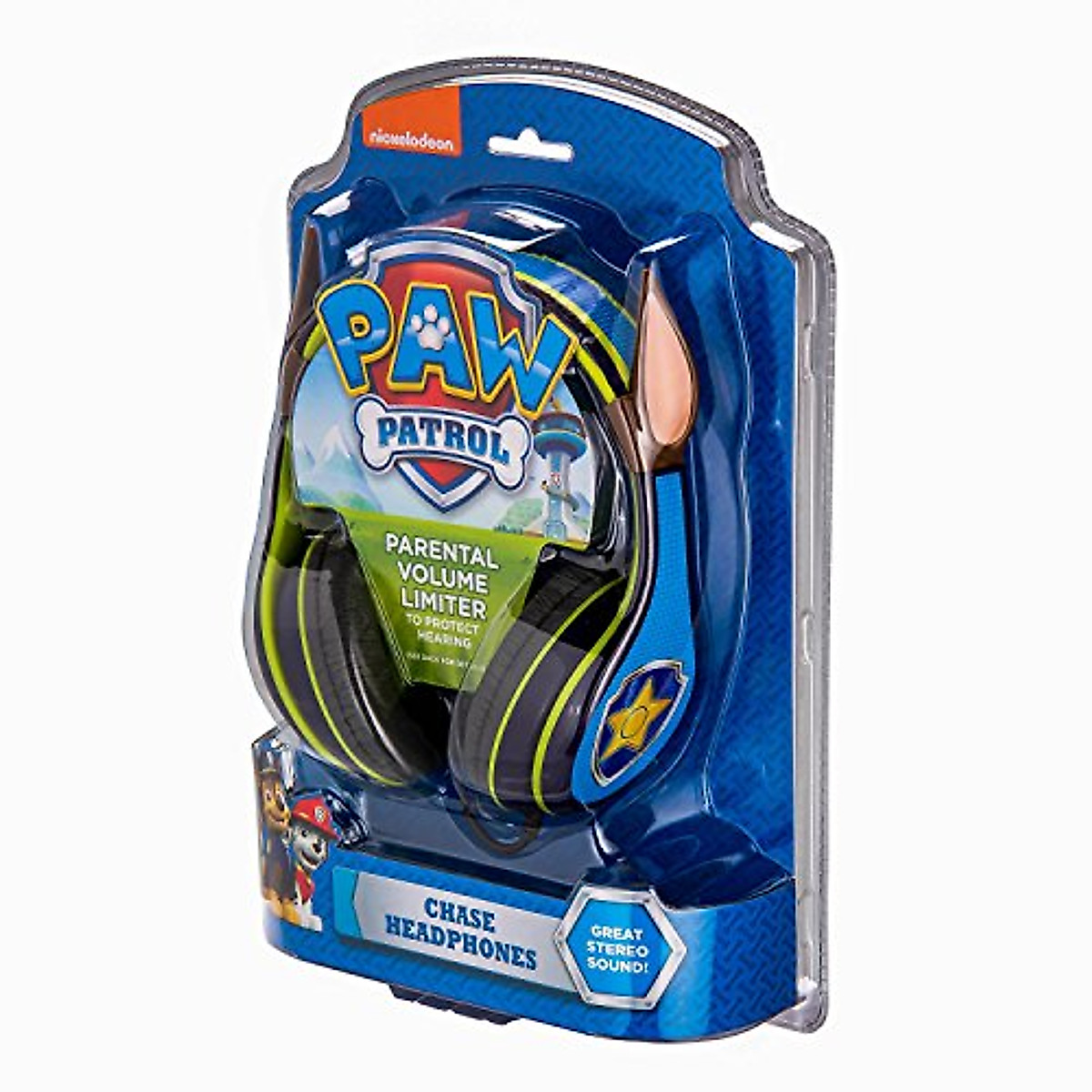 Paw Patrol Chase Headphones for Kids with Built in Volume Limiting Feature for Kid Friendly Safe Listening