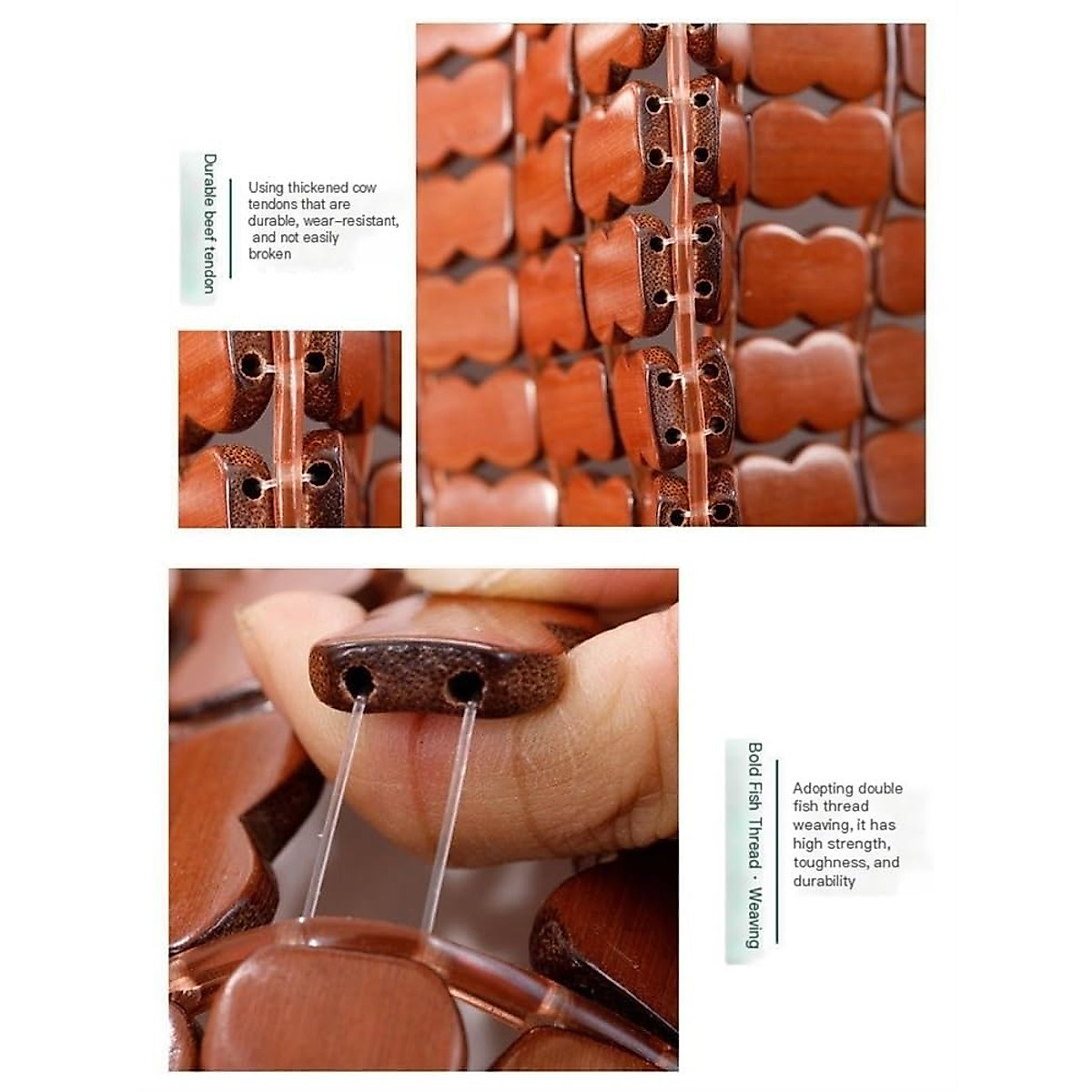 Double Cooling Bamboo Sleeping Mat, Foldable Carbonized Mahjong Mattress for Summer, Smooth Breathable Pad for Bedroom and Travel(Khaki,1.5 * 1.95m)