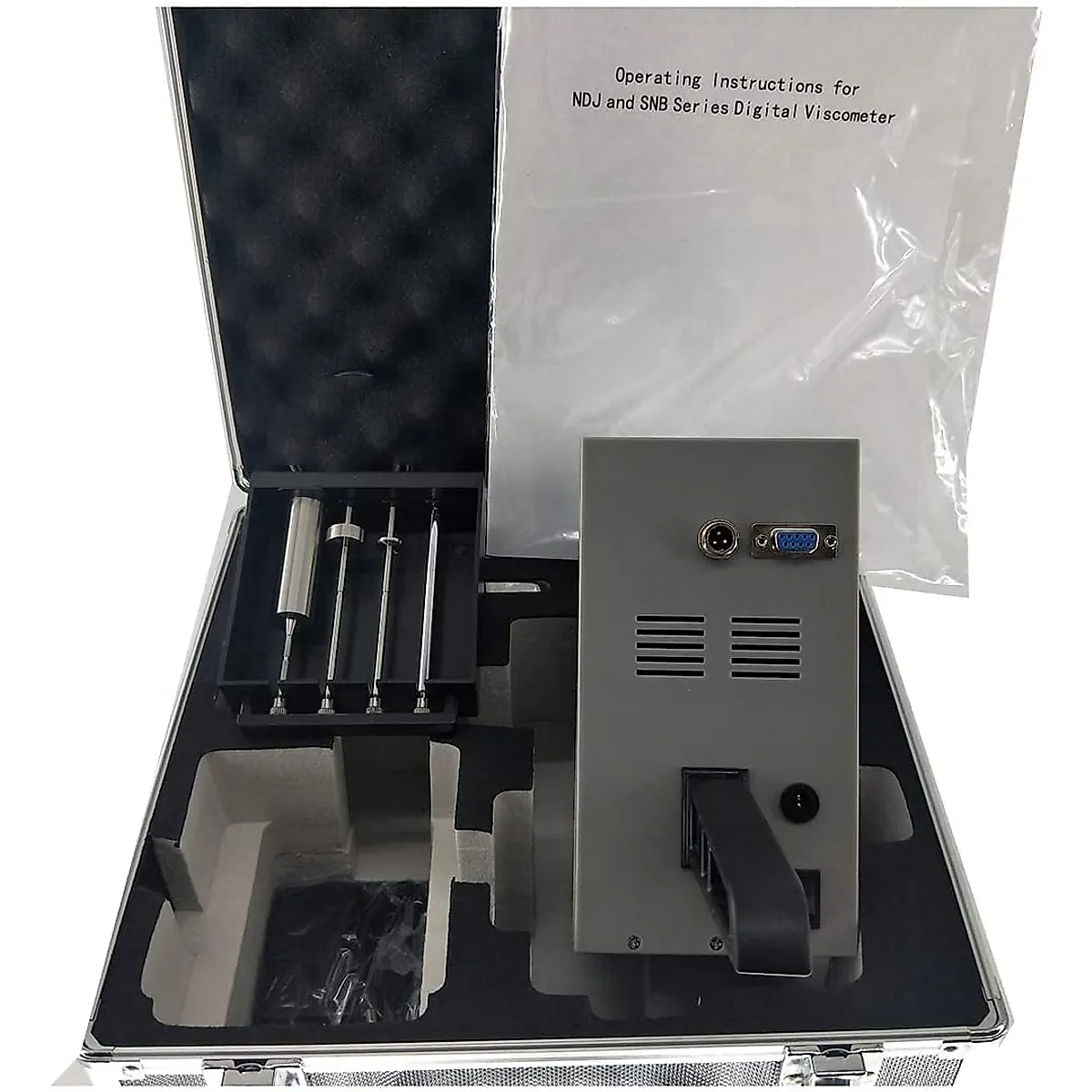 CNYST Viscometer Rotational Viscosity Meter with Range 20 to 2,000,000mPa·s Adjustable S Peed 0.3、0.6、1.5、3、6、12、30、60 4 Spindles Code L1 L2 L3 L4 LCD Screen Display