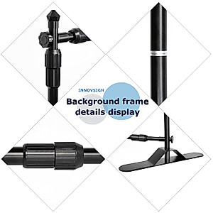 INNOVSIGN 8x8 ft Adjustable Backdrop Banner Stand, Heavy Duty Telescoping Step and Repeat Photo Background Stand for Photography Backdrop Stand and Trade Show Display