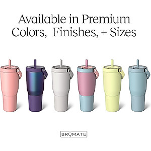 BrüMate Resa 35oz 100% Leakproof Travel Tumbler w/Handle & Straw | Flexible Soft Sip Straw | Silicone Sleeve for Durability | Made of Stainless Steel | Cup Holder & Travel Friendly | (Capri Floral)
