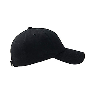 Hats for Men Classic Low Profile Adjustable Strapback Cotton Dad Hats Baseball Caps for Men and Women （Black）