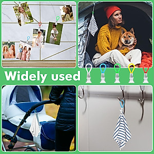 Yuanchu 20 Pcs Tea Towel Clips, Kitchen Towels Clips Metal Hanging Towel Clips with Hanging Loop Cloth Hook Clip Hangers Colourful for Home Kitchen Bathroom Cupboards Hanging Towels