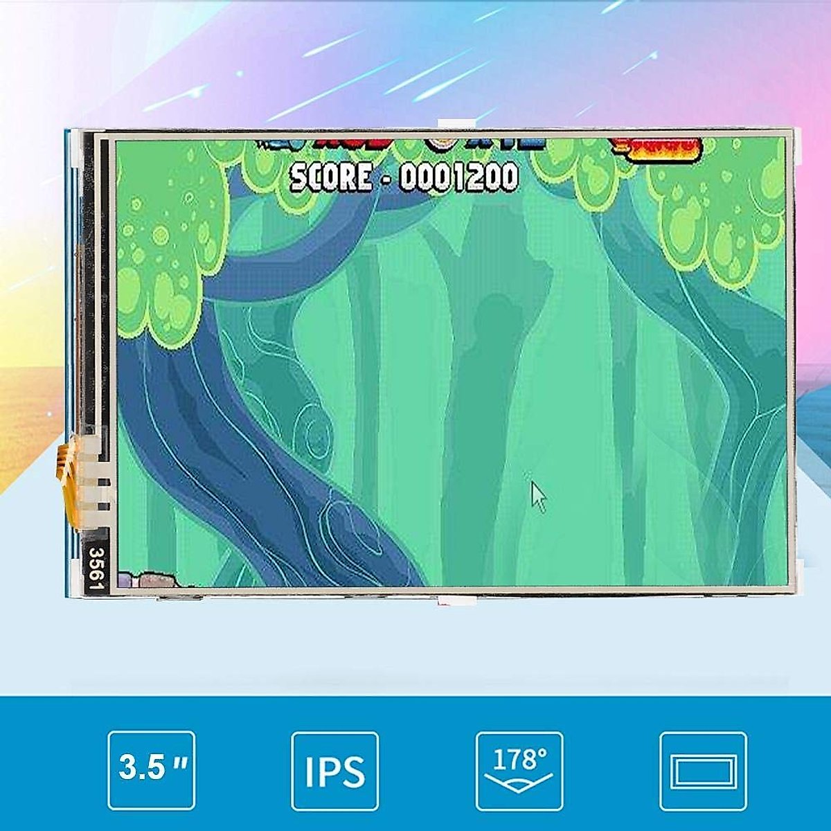 Yoidesu 3.5-inch Colorful Touchscreen for, HDMI LCD IPS Touch Screen 480x320 Resolution Monitor for All Versions of Motherboards, Convenient and Easy to Use