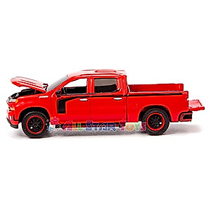 2019 Chevrolet Silverado LTZ Z71 Red Limited Edition to 2496 Pieces Worldwide 1/64 Diecast Model Car by Auto World CP7918