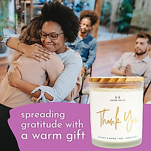 Thank you Candle for Women | Boss Small Thank You Gift Idea | Natural Soy Candle 14 oz Floral Scented Candle | Thank You Gifts for Host Men Coworkers Friend Hostess Teacher Appreciation Gifts Nurse