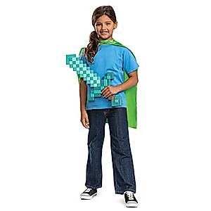 Disguise Minecraft Sword and Cape Costume Set, Official Minecraft Costume Accessories for Kids, One Size
