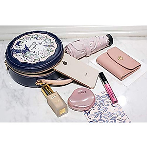 Nite closet Lolita Purses Crossbody for Women Small Handbag Cute Round Shoulder Bag (Navy)