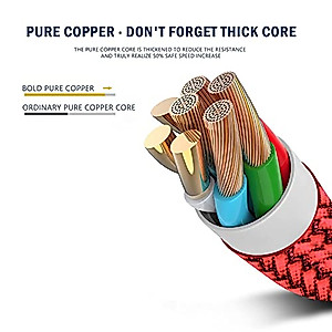 BGNTBUK Charging Cables USB C Cable Right Angle 90° Elbow Nylon Braided USB A to C 66W Fast Charging Cable Bear Grips Titanium