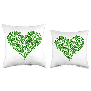 St. Patrick's Day gifts Shamrock Heart-St Patrick's Day Throw Pillow, 16x16, Multicolor
