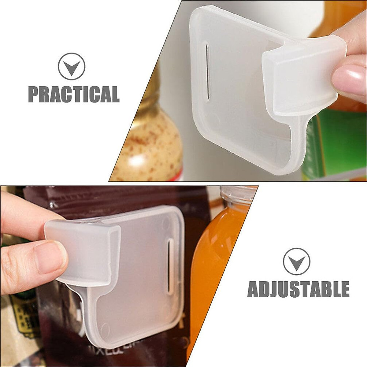 PRETYZOOM 12pcs Refrigerator Side Door Partition Daily Use Refrigerator Divider Drawer Food Partition Plate Household Refrigerator Divider Freezer Separator Freezer Supply Fridge Separator