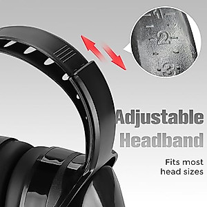 ProCase Noise Reduction Ear Muffs, 29dB NRR Hearing Protection Safety Earmuffs Noise Cancelling Headphones for Shooting Gun Range Mowing Construction, Sound Blocking for Adult Kids Autism -Black