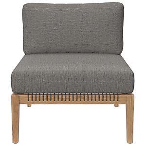 Modway Clearwater Armless Chair, Gray Graphite