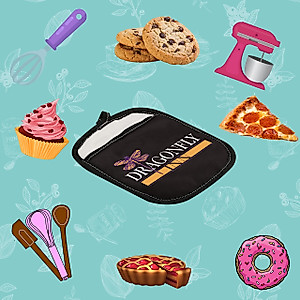 TV Show Inspired Dragonfly Inn Oven Pads Pot Holder with Pocket for Fans Fandom (Dragonfly Inn)