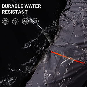 MIER Men's Hiking Cargo Shorts Quick Dry Outdoor Nylon Short with 6 Pockets, Water Resistant, Graphite Grey, 34