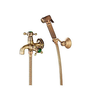 ifgswopq Toilet Bidet Faucet Mixer Antique Toilet Shower Nozzle Bidet Faucet (D As Shown)