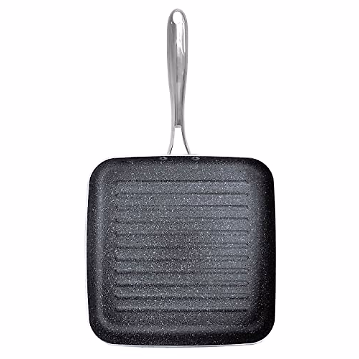 Granitestone Grill Pan 10.25" Nonstick and Scratchproof Stovetop Cookware PFOA Free Oven-Safe, Dish Washer Safe, 10X Extra Long Lasting - As Seen On TV