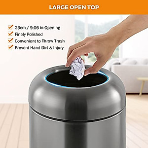 BEAMNOVA Bundle Black 15 x 31.5 in + Metallic 12 * 28 in Diamond-Shape Commercial Stainless Steel Trash Can with Lid Garbage Enclosure Inside Barrel Heavy Duty Waste Container