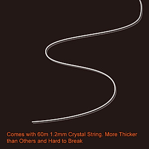 Paxcoo 1.2mm Elastic Stretch String Cord for Jewelry Making Bracelet Beading Thread