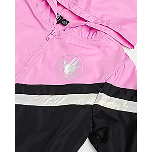 Body Glove Girls' Tracksuit - 2 Piece Windbreaker Jacket and Active Leggings Sweatpants Set, Size X-Large, Hot Pink/Black