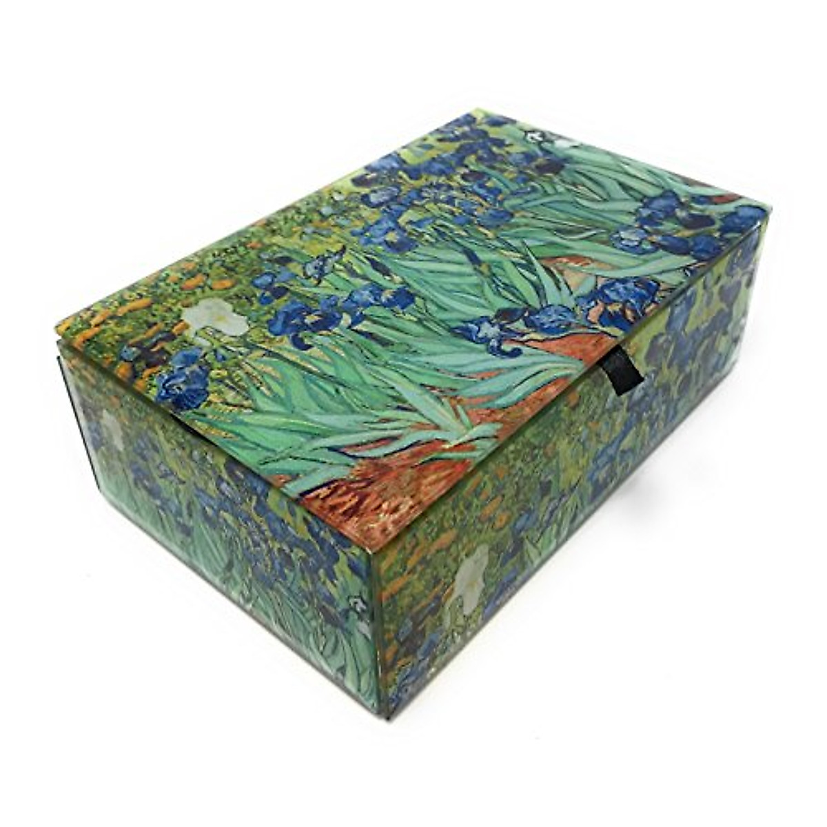 Vincent Van Gogh Glass Jewelry Keepsake Box (Iris)