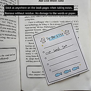 DzdzCrafts Cat Weekly Daily Monthly Planner Check List 6-Packs 180 Sheets 3.4" x 5.2" Sticky Notes Notepads Self-Stick Memo Pads