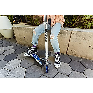 Razor A Kick Scooter for Kids - Lightweight, Foldable, Aluminum Frame, and Adjustable Handlebars & Jr. Lil' Kick Scooter
