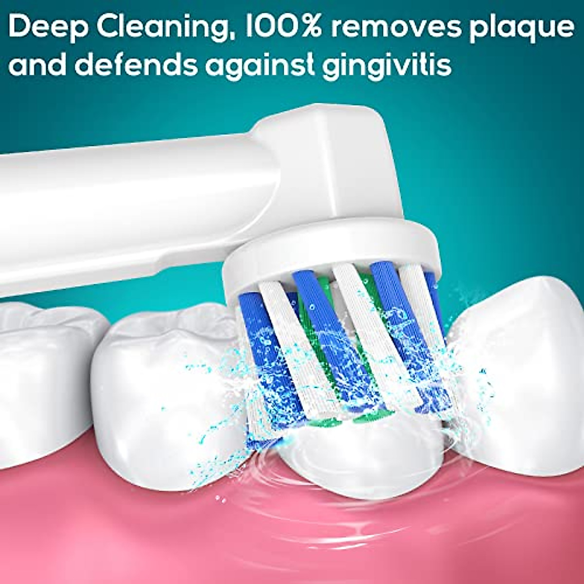 Aoremon Toothbrush Heads Compatible with Oral B Braun Electric Toothbrush Precision Clean Cross Action Pro GumCare 7000 1000 3000 5000 9600, 12 Pack