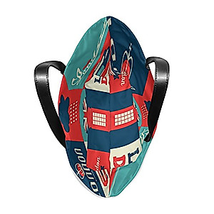 ALAZA London British Flag Tote Bag Purse Handbag for Women Girls