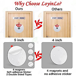 Privacy Sign,Do Not Disturb/Please Knock/Out of Office/in a Meeting Sign,Office Door Sign That Lets Others Know Whether You're Available Or Not(5inch,Silver)